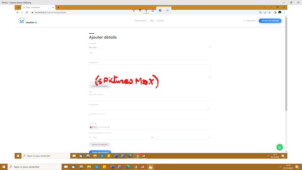 Add description to the Images field - HivePress - HivePress Community