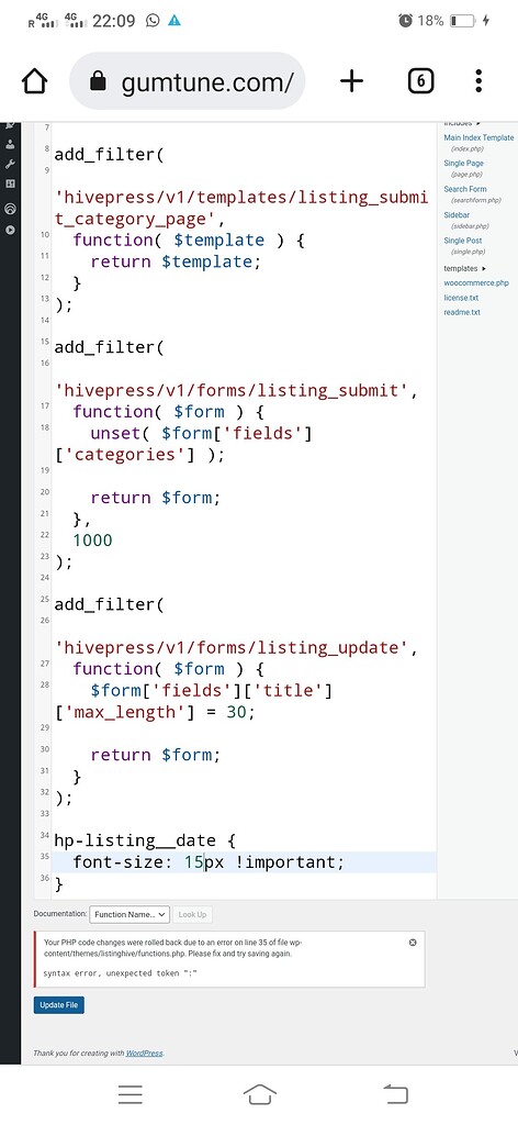 How to change the font size via code snippet - HivePress - HivePress Community