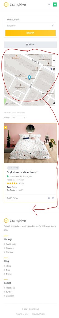 How reorder map bellow listings? - Geolocation - HivePress Community