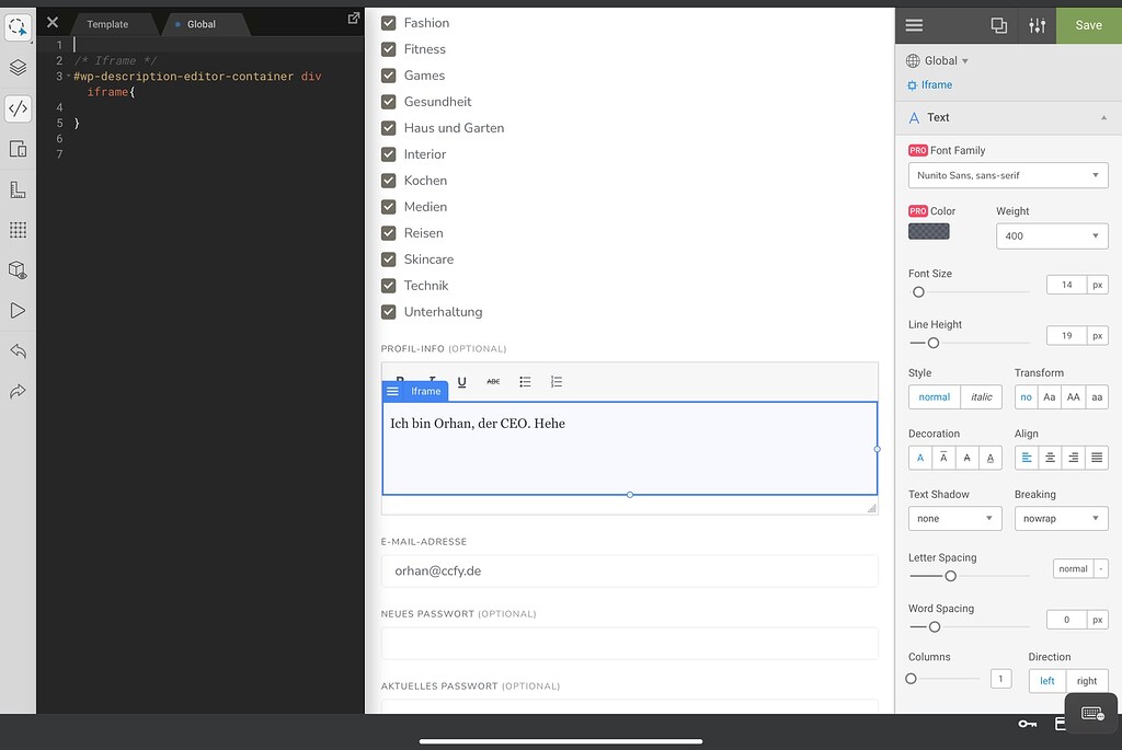 Change Font on Description field - HivePress - HivePress Community