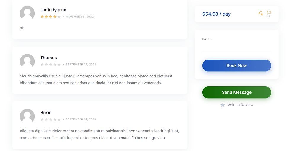 Scrolling to the reviews and location sections - Bug Reports - HivePress Community